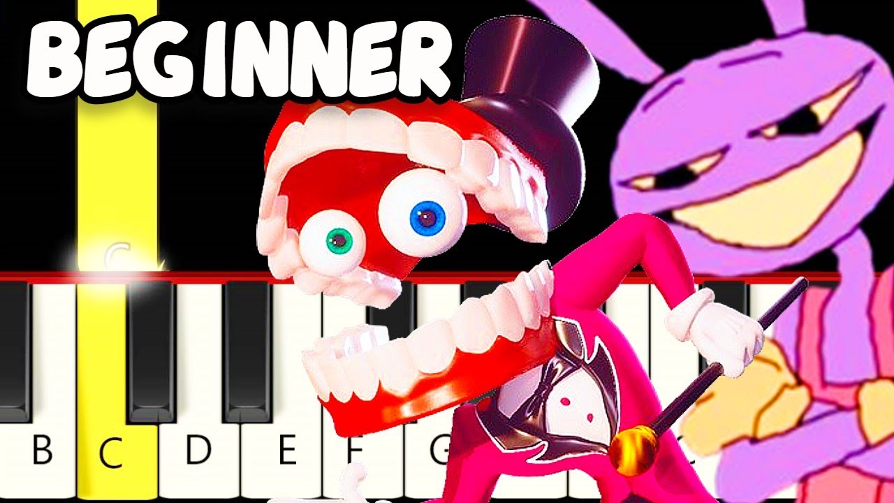 5 Amazing Digital Circus Tunes TADC - Very Easy and Slow Piano Tutorial ...