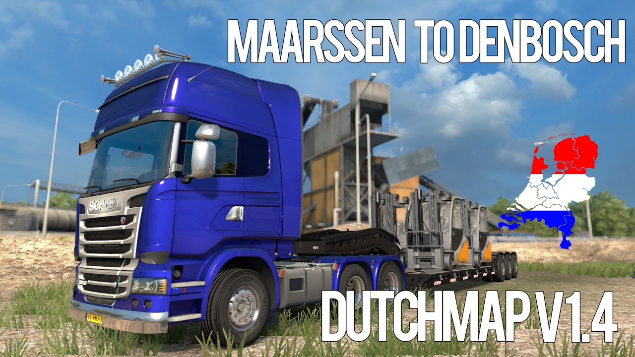 Euro Truck simulator 2 | The Dutch map V1.4 | Maarssen to Den Bosch ...