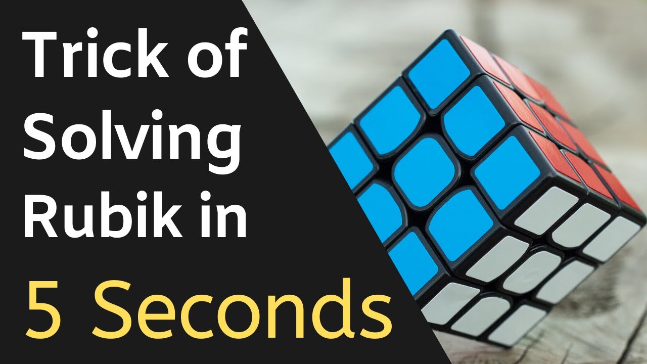 How to solve Rubik's cube in 5 seconds? - YouTube