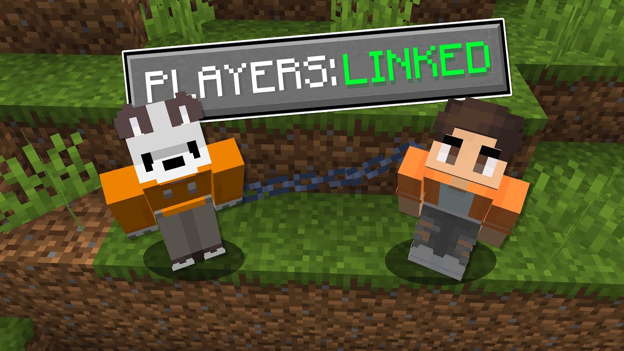 Beating Minecraft But We're CHAINED TOGETHER - YouTube