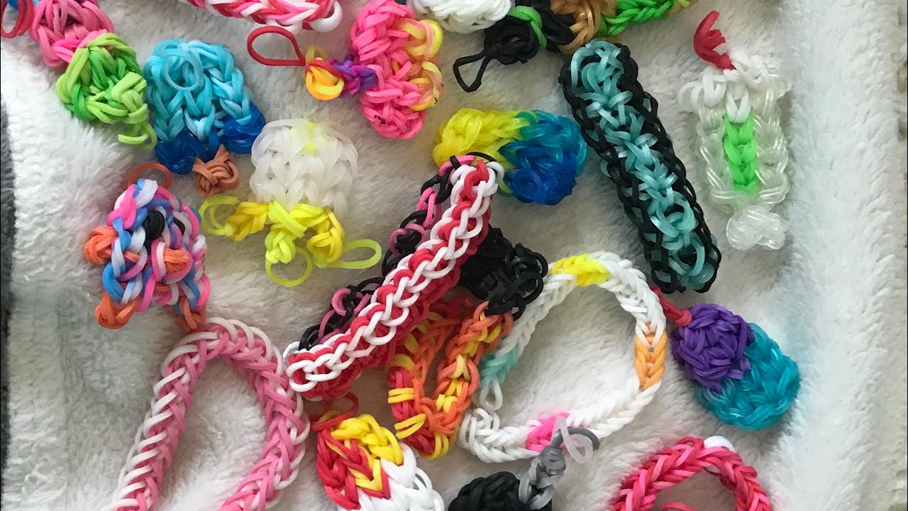 Our rainbow loom collection - YouTube