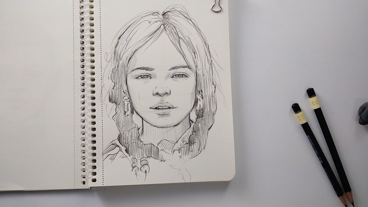 Real time portrait drawing 1 - YouTube