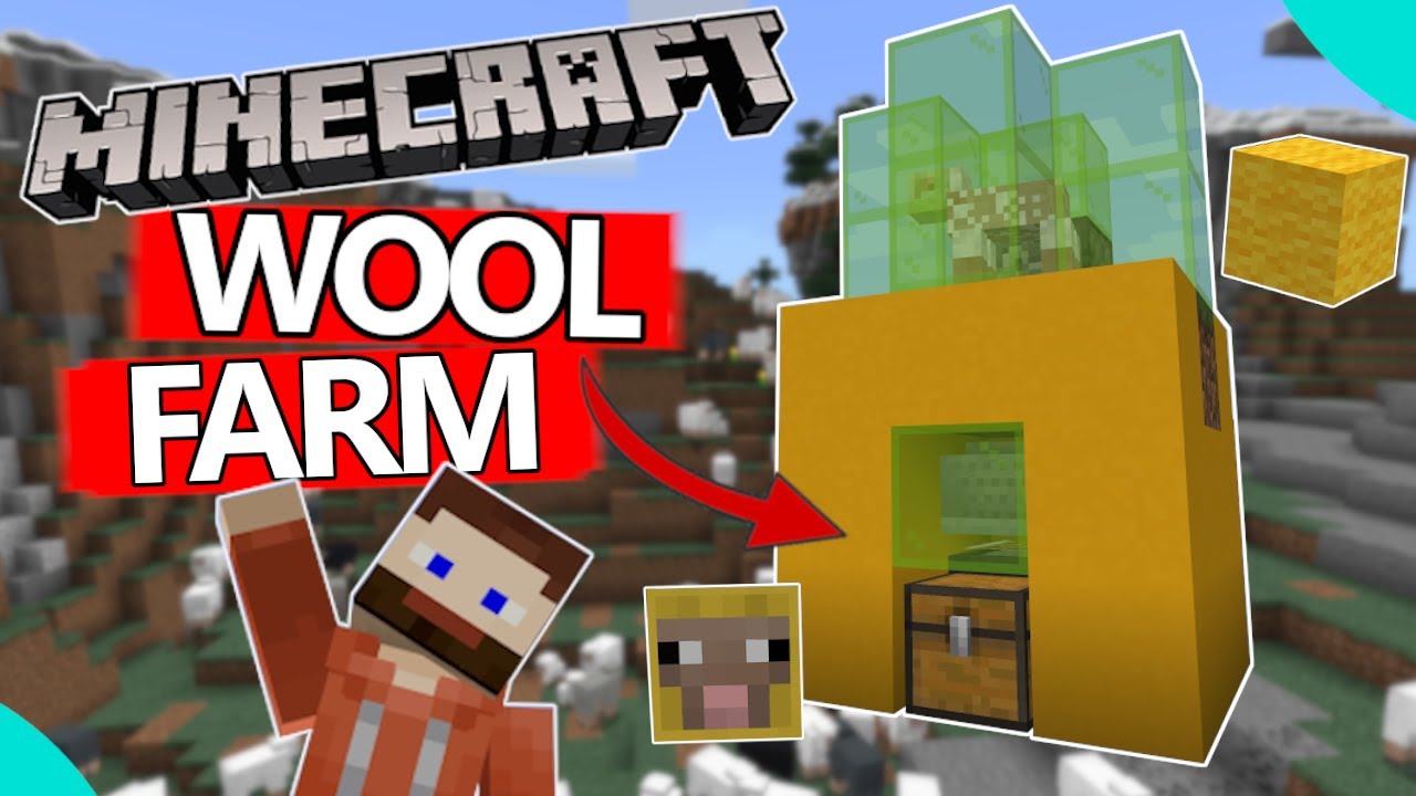 Minecraft Sheep Farm AUTOMATIC: EASY Minecraft Wool Farm Tutorial ...
