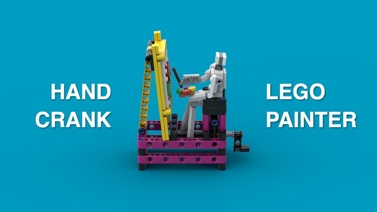 The Paintbrush DOES Move! LEGO Miniature Painter, Hand-Crank - YouTube