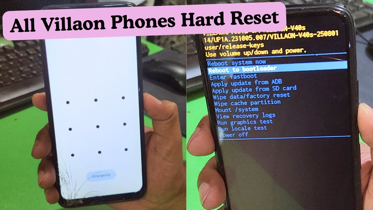 All Villaon Phones Hard Reset | Fix Screen Lock & Forgot PIN | villaon ...