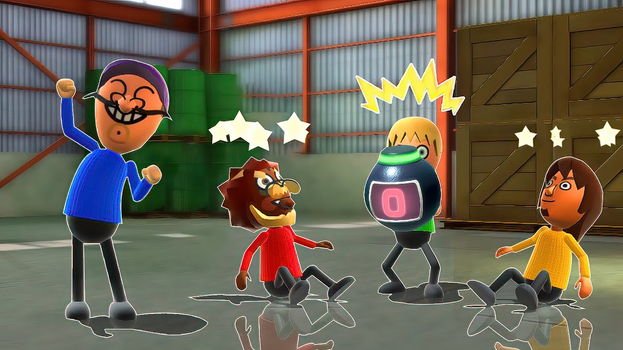 Wii Party U Minigames - Waluigi Vs Bowser Vs Maximilian Vs Yuya ...
