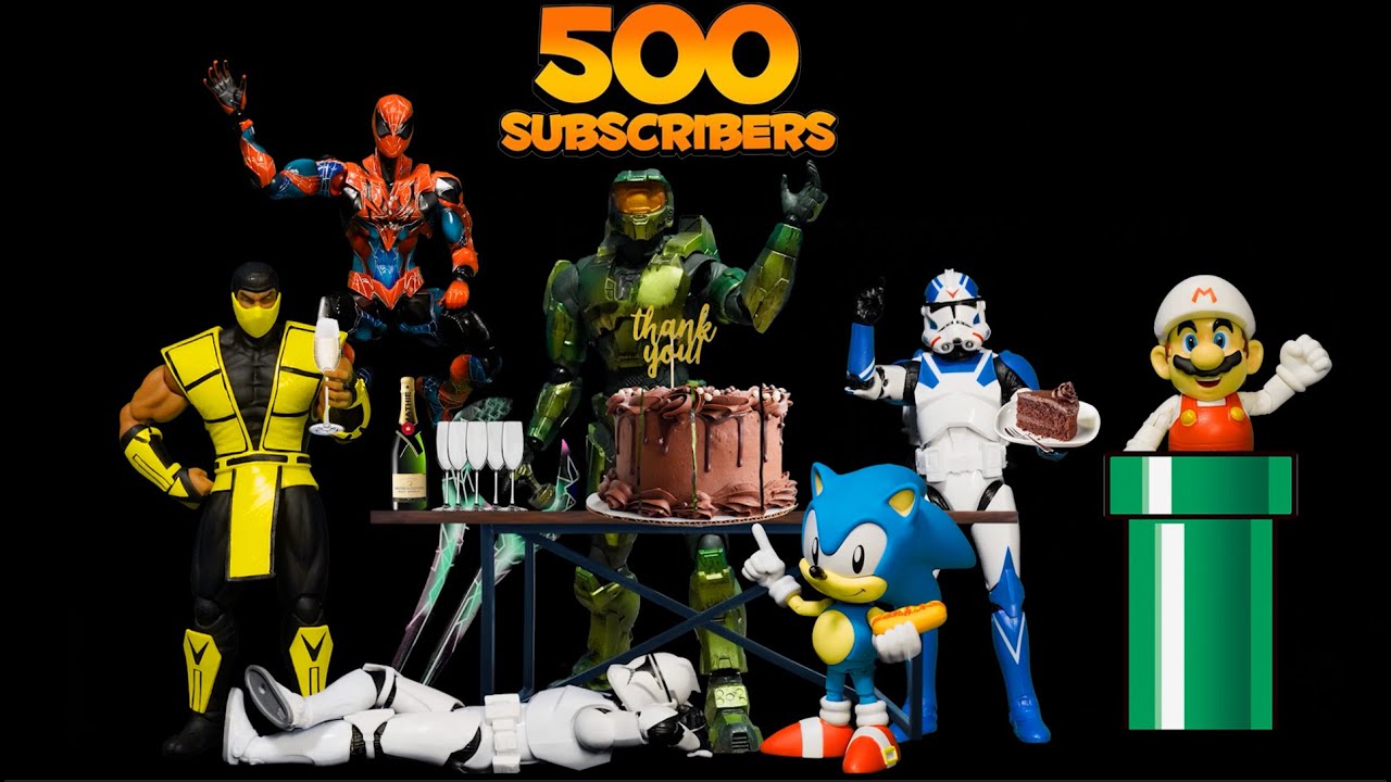 500 Subs! Thanks from Sonic, Spider-Man, Master Chief, Scorpion, Mario ...
