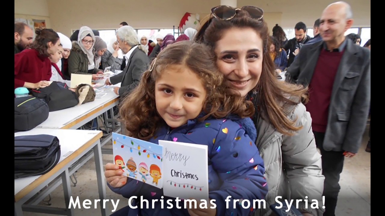 America with Syria Christmas & New Year Cards Exchange - YouTube