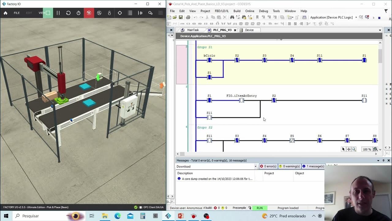 Factory IO - Cena 14 - Pick and Place - Parte 3 de 3 - YouTube