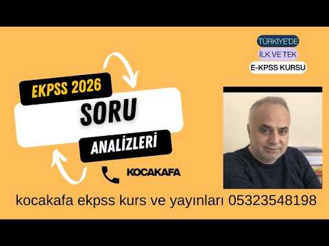 EKPSS 19 Nisan sınavını değerlendiriyoruz.. Kocakafa EKPSS Kurs ve yayınları Gazi Hoca.