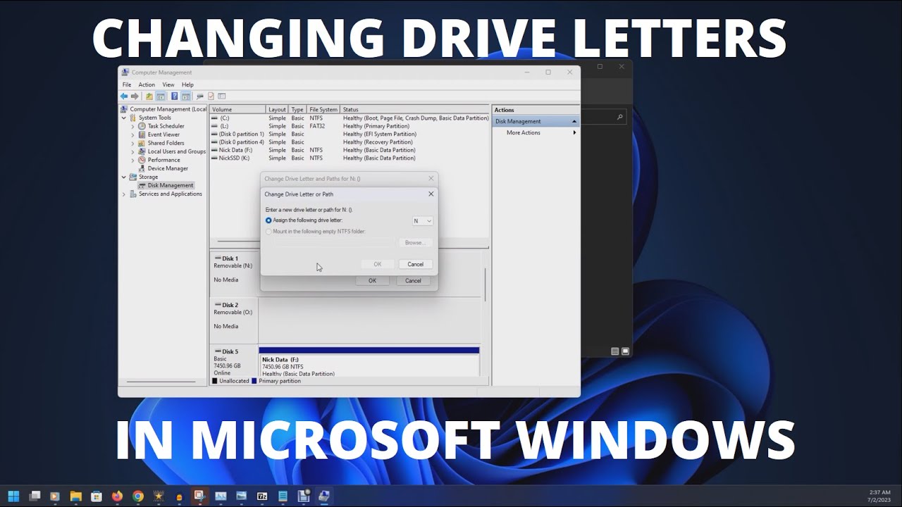 How to assign, change, or remove drive letters in Windows 11, 10, and ...