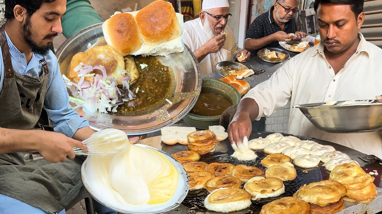 Famous Bun Kabab Making | Special Egg Anda Shami Burger | Pakistani ...