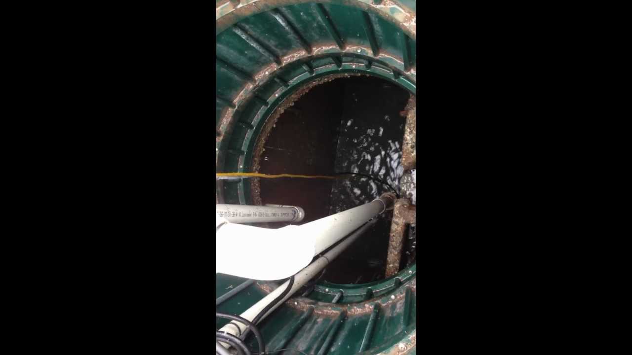 Ground water leaking into septic tank - YouTube