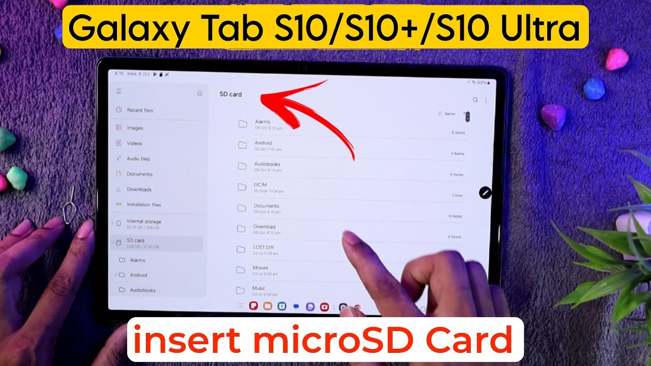 Samsung Galaxy Tab S10/S10+/S10 Ultra: How to Insert microSD Card ...