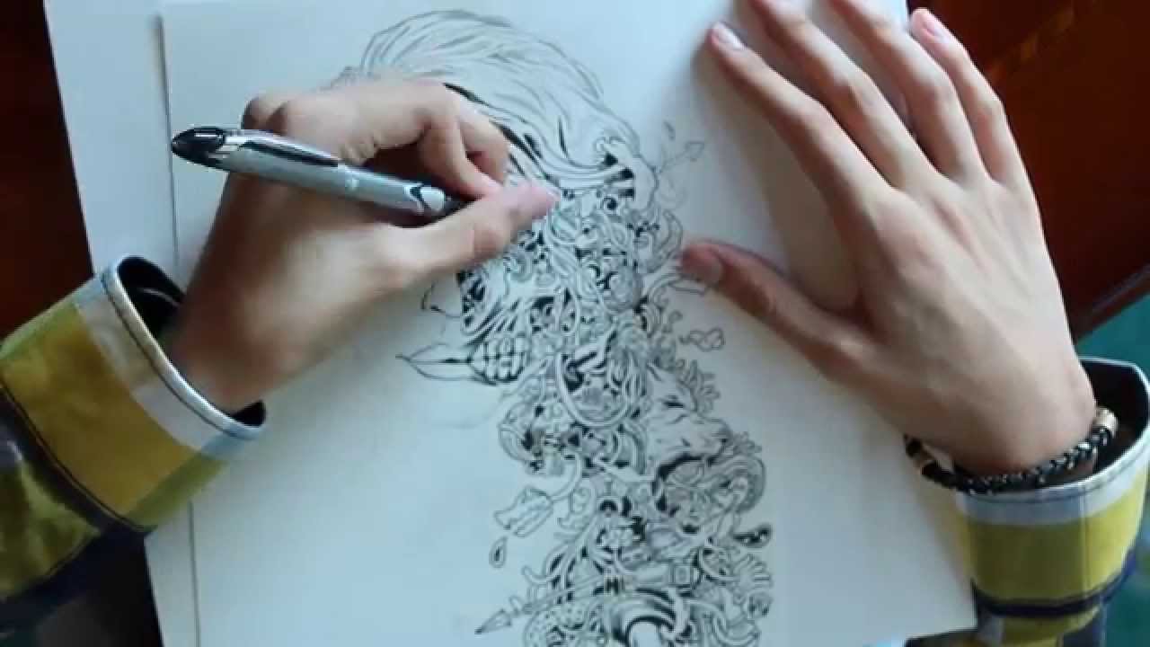 "Young and Beautiful" || Lana Del Rey Speed Drawing || Doodle Art - YouTube