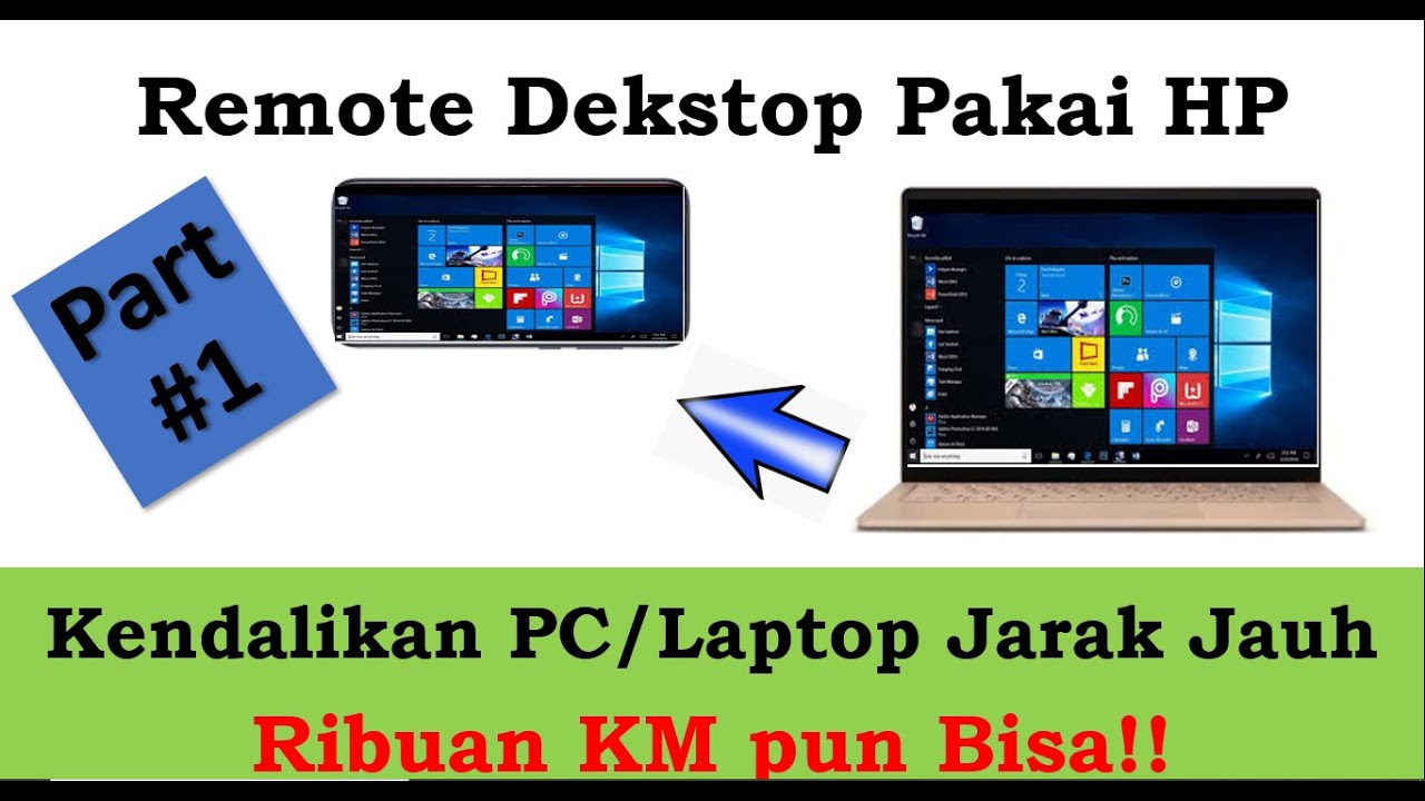 Part #1 (Remote Dekstop) Mengendalikan Laptop / PC menggunakan HP - YouTube