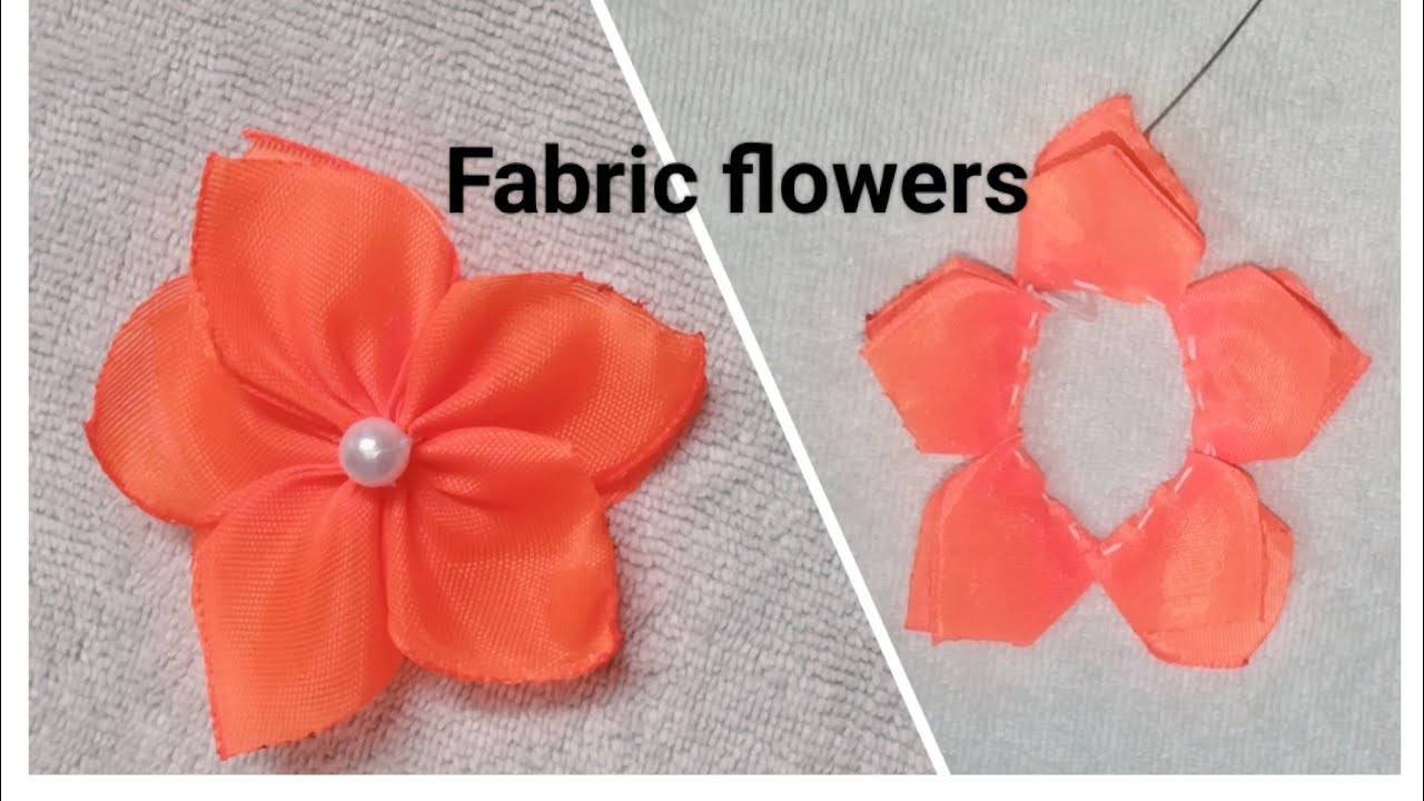 Fabric flower. How to make fabric flowers. diy cloth flower. fabric ...