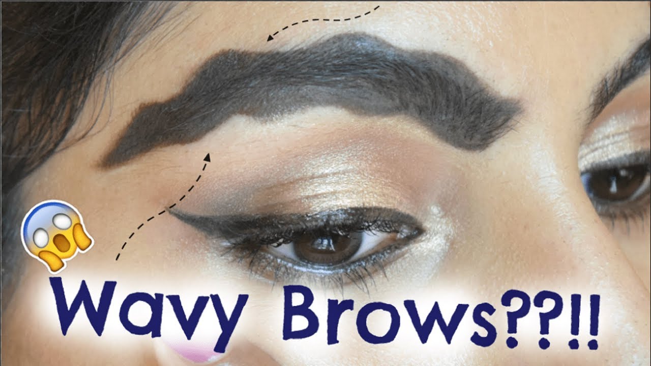 WAVY BROWS??!! |Viral Instagram Trend Tested | DIY Wavy Eyebrows - YouTube
