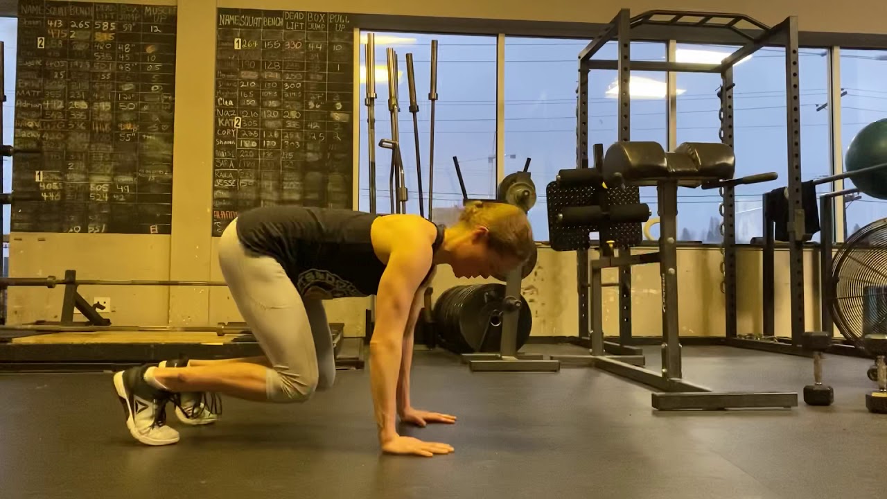 Jumping Push-Up Bear Crawl Combo - YouTube