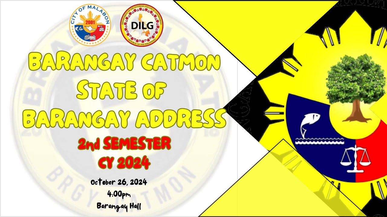 STATE OF THE BARANGAY ADDRESS | 2ND SEMESTER FOR CY 2024 - YouTube