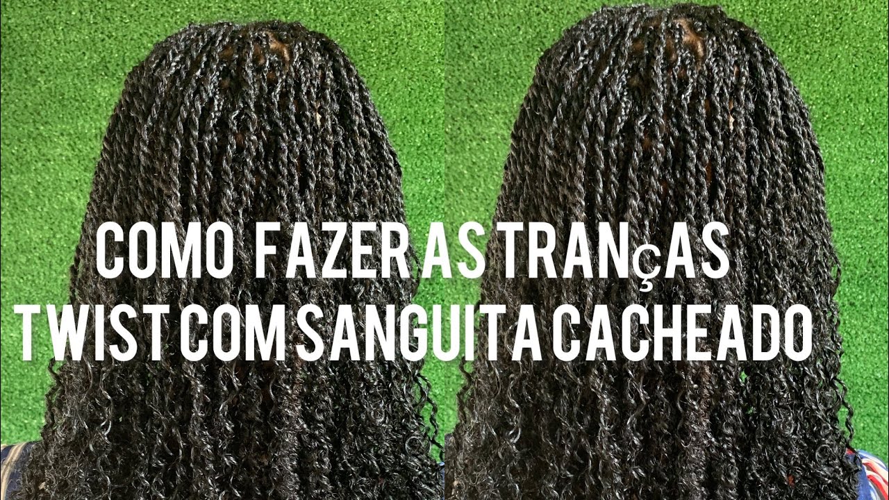 Como fazer tranças twist passion com Sanguita cacheado #trancas #twist ...