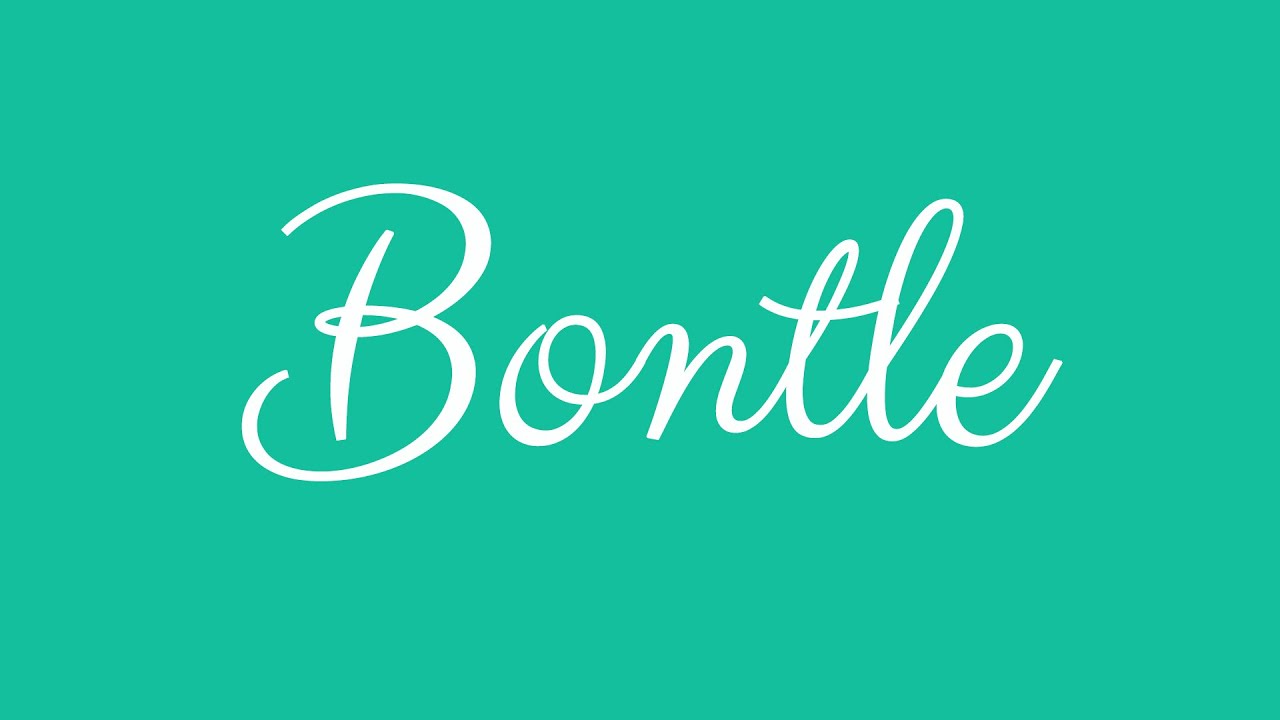 Learn how to Sign the Name Bontle Stylishly in Cursive Writing - YouTube