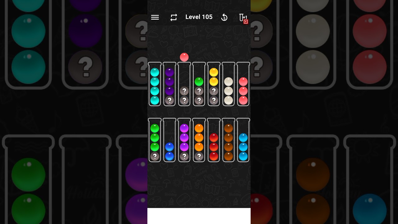 Level 105 of Ball Sort Color Water Puzzle - YouTube