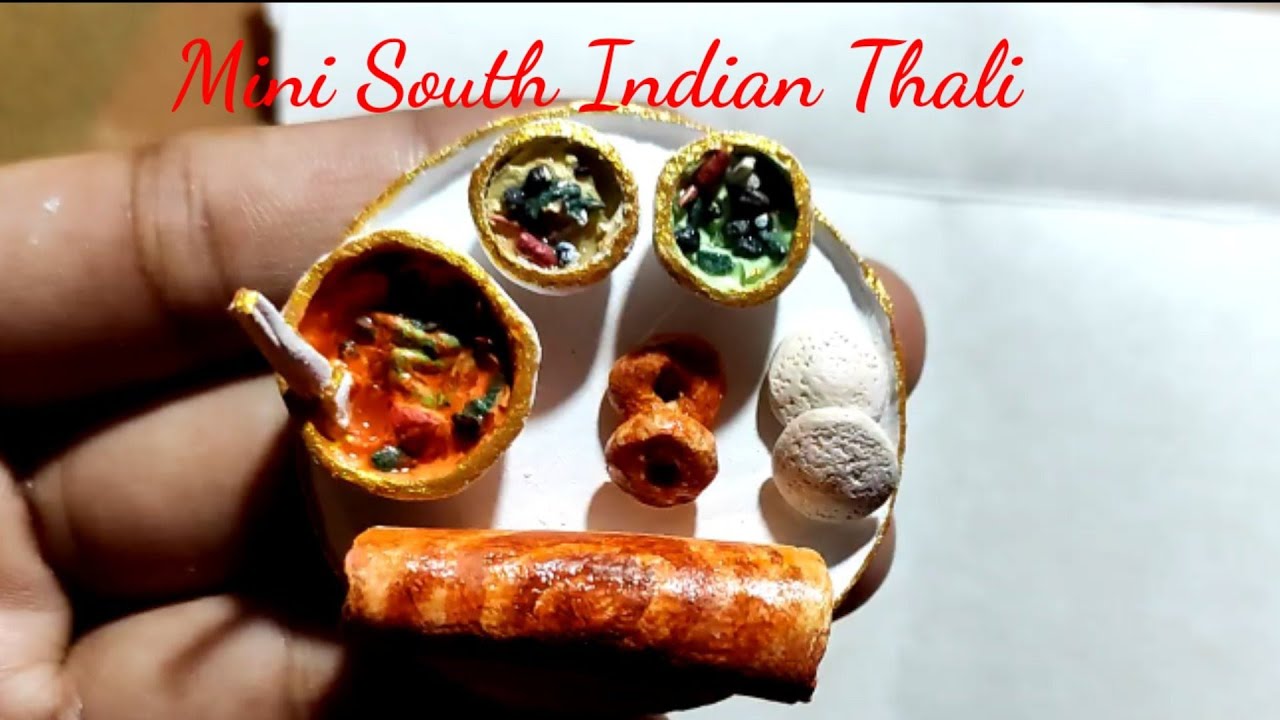 Easy DIY Miniature South Indian Food | Miniature Painting | My Cute ...