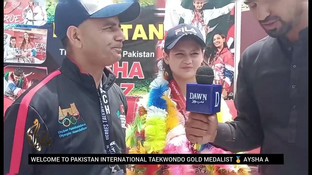 سوات آمد پر عائشہ ایاز کا شاندار استقبال ||Ayesha Ayaz International Taekwondo Championship ...