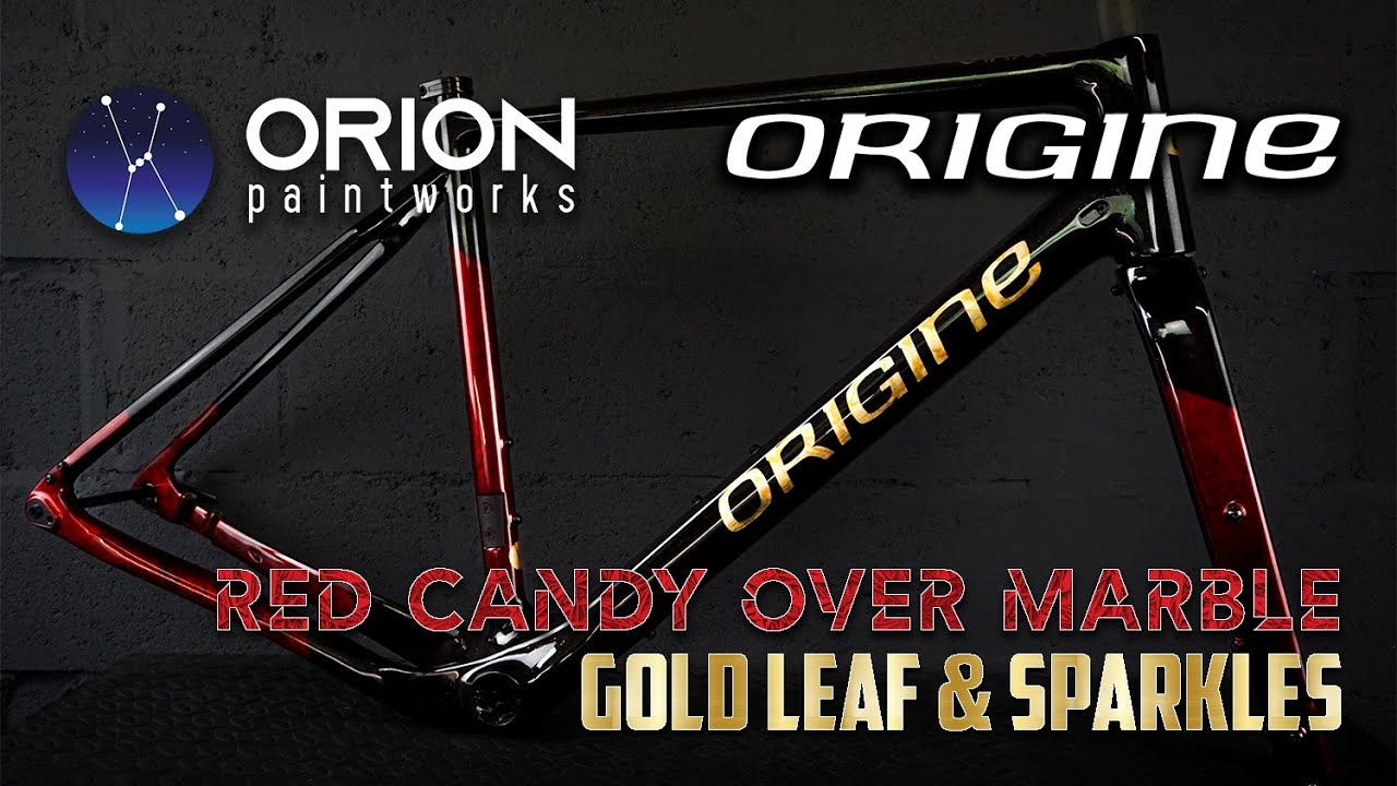 CUSTOM PAINT | ORIGINE | Painting a bike with red candy over marble ...