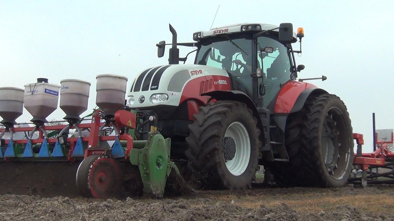 Frezen met Steyr CVT 6200 - YouTube
