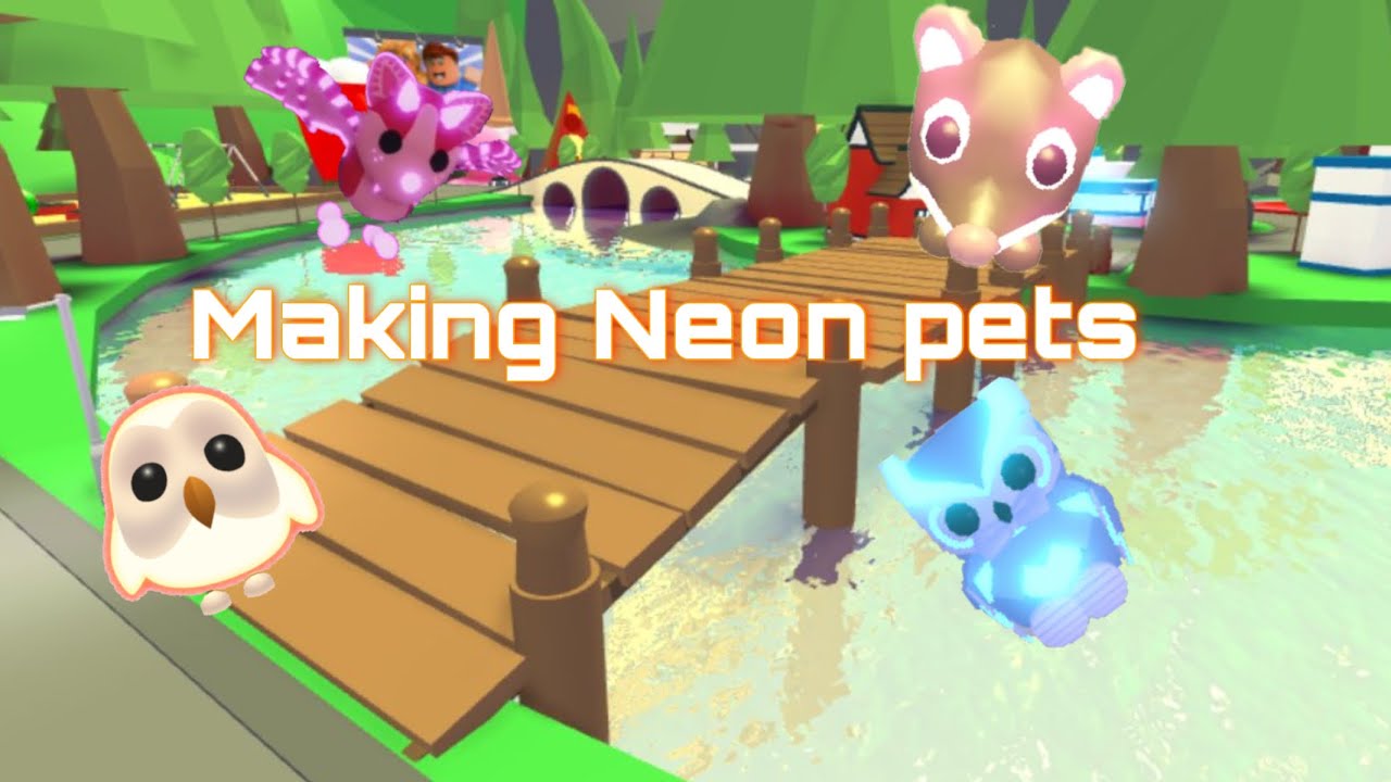 Making NEON PETS In Adopt Me Custom Pets - 🤩💓🥰 - YouTube