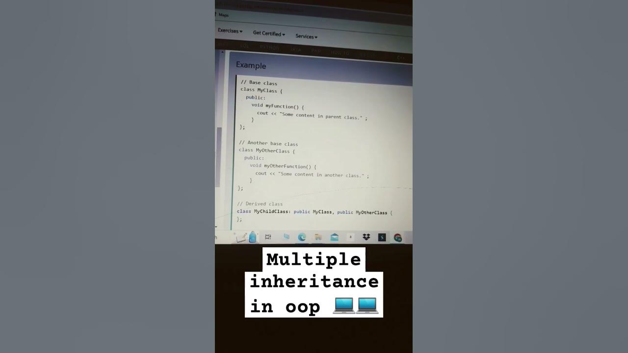 Multiple Inheritance In Oop 💻💻 Youtube