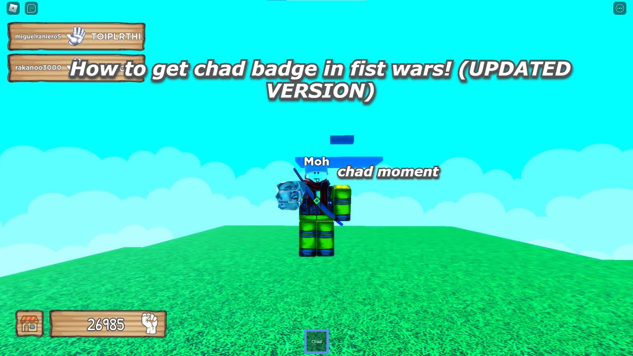 How to get chad badge in Fist wars! (UPDATED VERSION) - YouTube