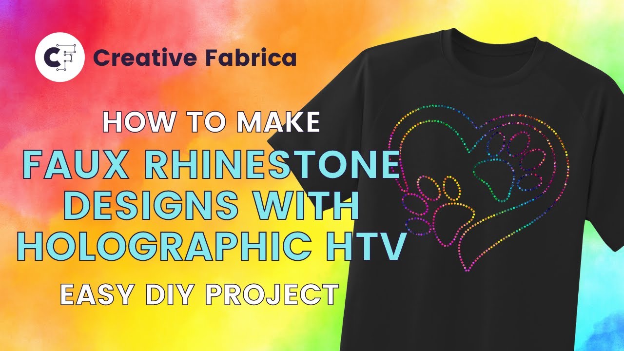 How to Make Faux Rhinestone Designs with Holographic HTV - YouTube