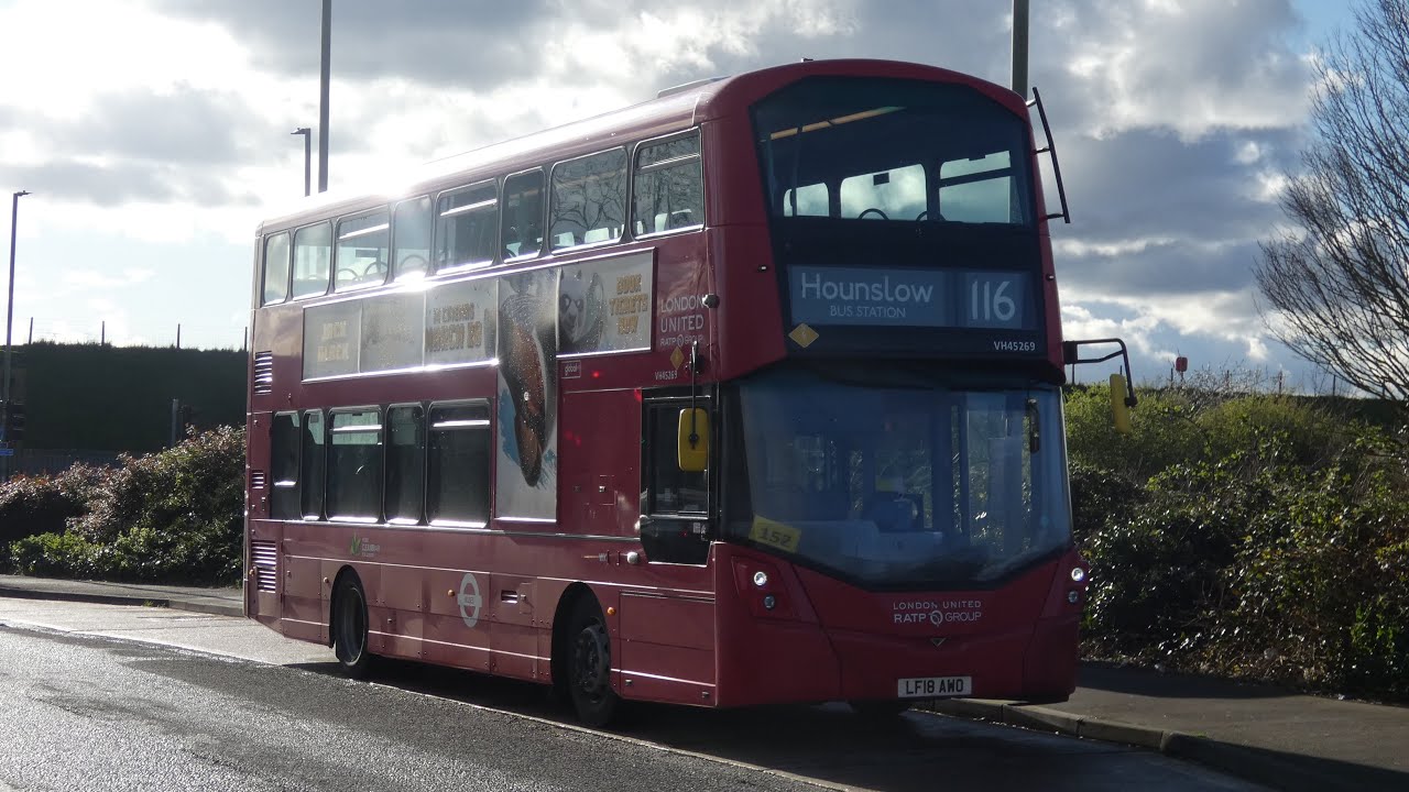 FULL ROUTE VISUAL | London United Route 116 Ashford Hospital To ...