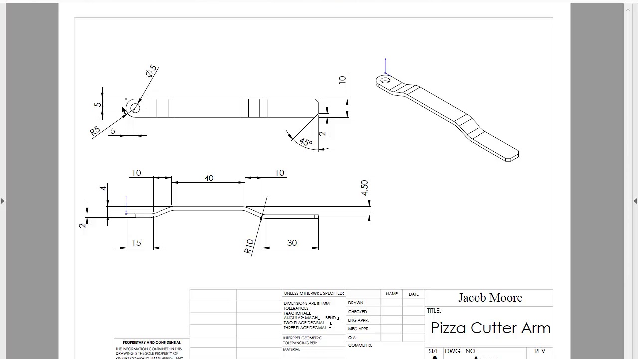 Arm Part - SolidWorks 2018 Tutorial - YouTube