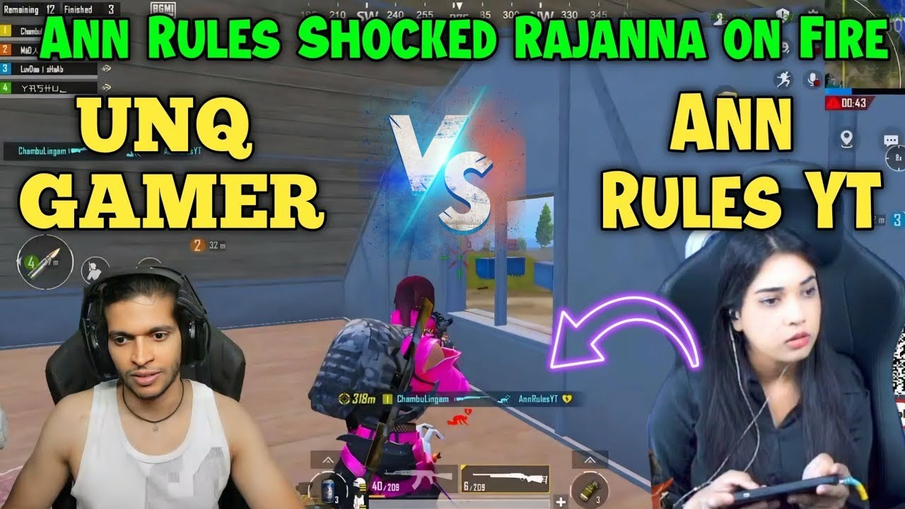 Unq gamer vs Ann Rules yt🔥Girl Gamer Shocked Sniper God🔥Unq Gamer vs Girl Gamer🥰Unq Gamer ...