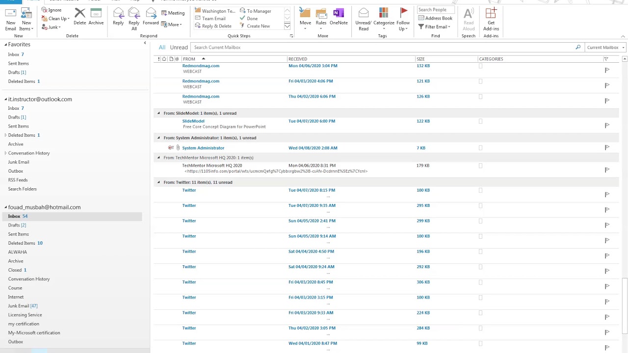 3 3 Lesson Create a new contact and business card outlook 2016 - YouTube