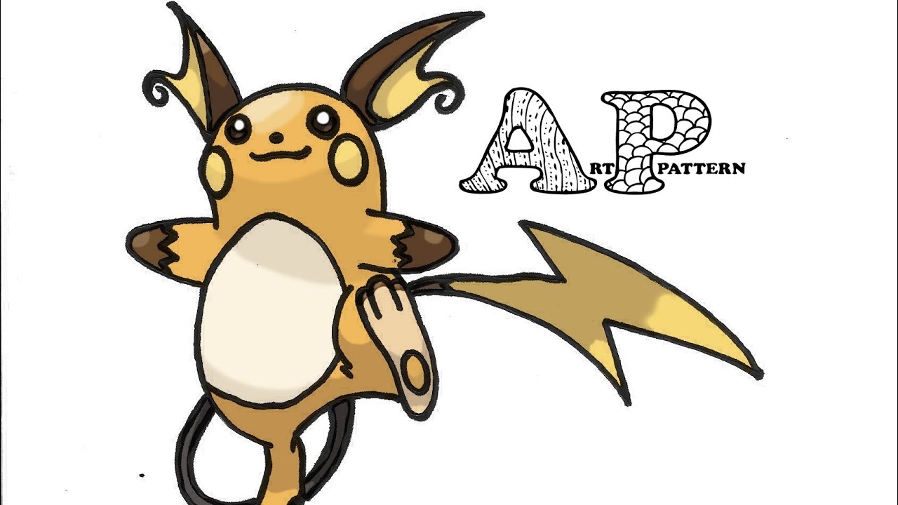 How to Draw Pokemon - Raichu 0026 | Art Pattern | Cute Pokemon - YouTube
