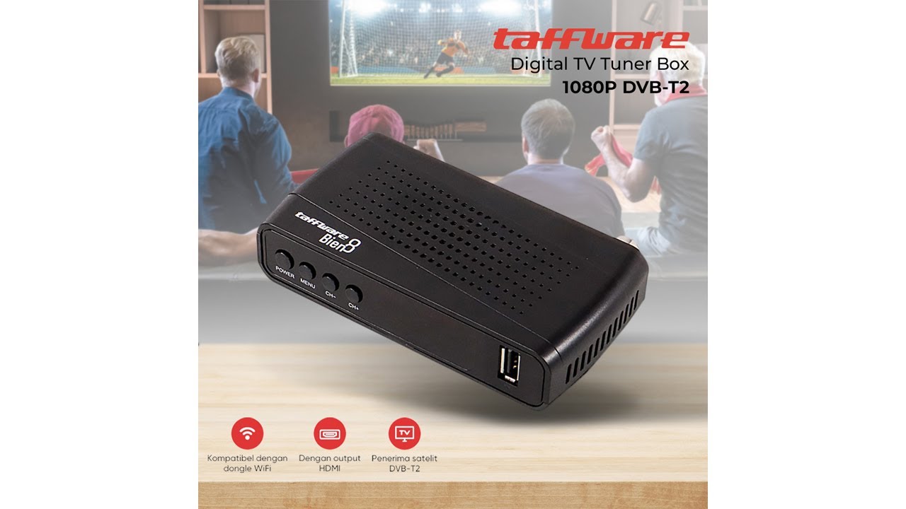 Taffware Bien8 Digital TV Tuner Box 1080P DVB-T2 - TFMP02BK - YouTube