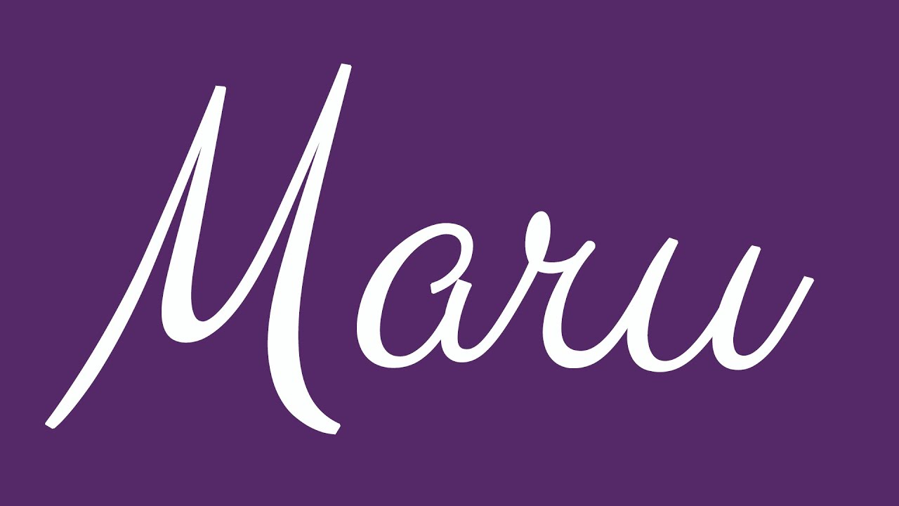 Learn how to Sign the Name Maru Stylishly in Cursive Writing - YouTube