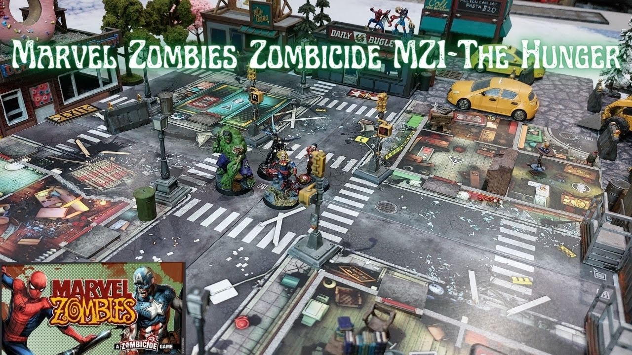 CMON Games Marvel Zombies Zombicide MZ1-The Hunger Playthrough - YouTube