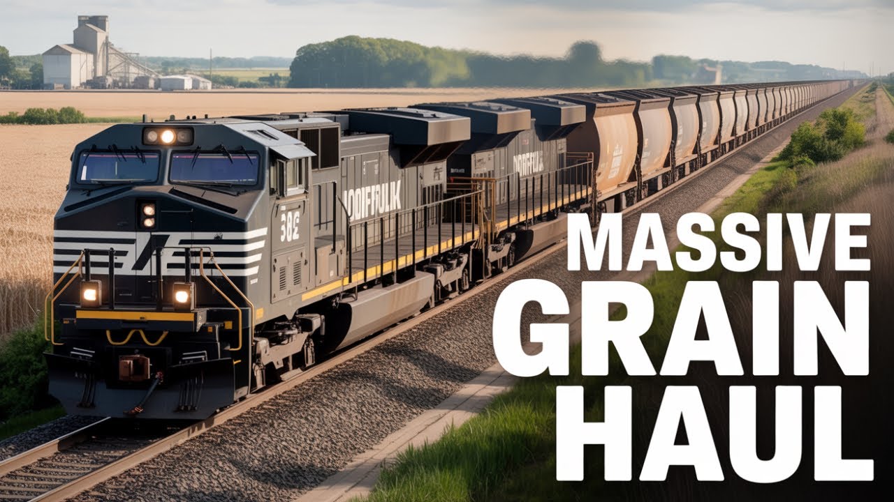 Incredible Freight Train With Endless Hopper Cars - YouTube