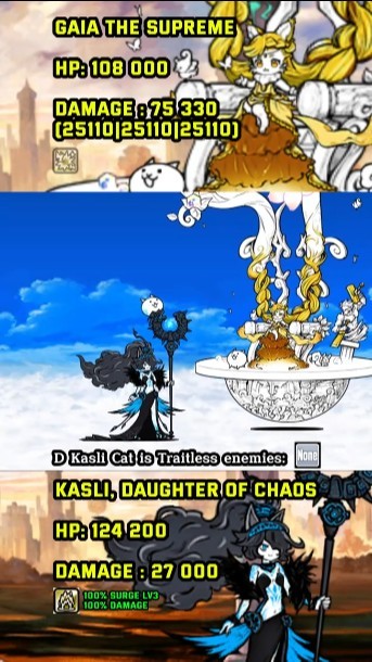 The Battle Cats: Dark Kasli vs Gaia the Supreme lv50 #shotrs # ...