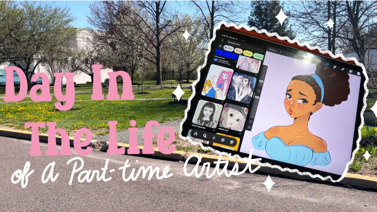 Day in the life of a part time artist - YouTube