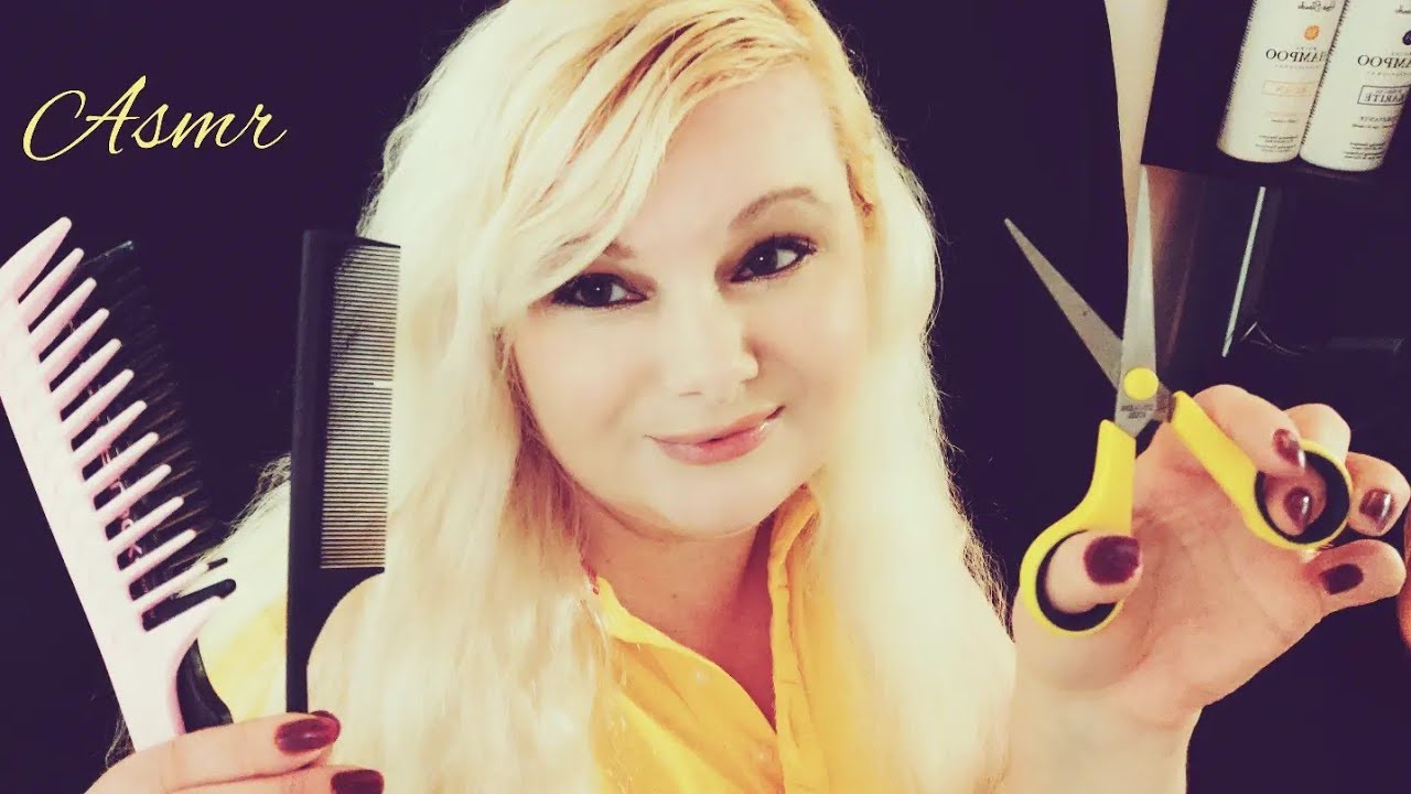 Sleep Inducing HAIR SALON ASMR (haircut, brush, part ,clip ,curl, style ...