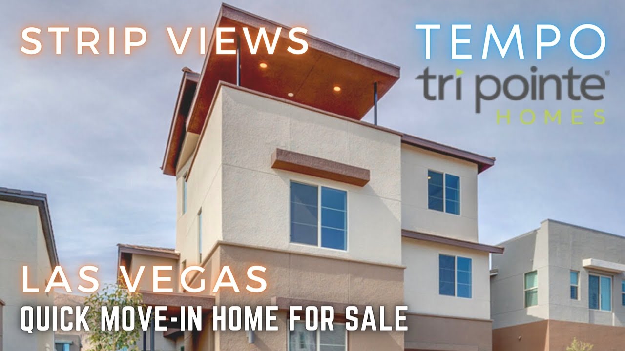 3-Story Home w/ Deck & Strip Views at Tempo by Tri Pointe Modern Homes ...