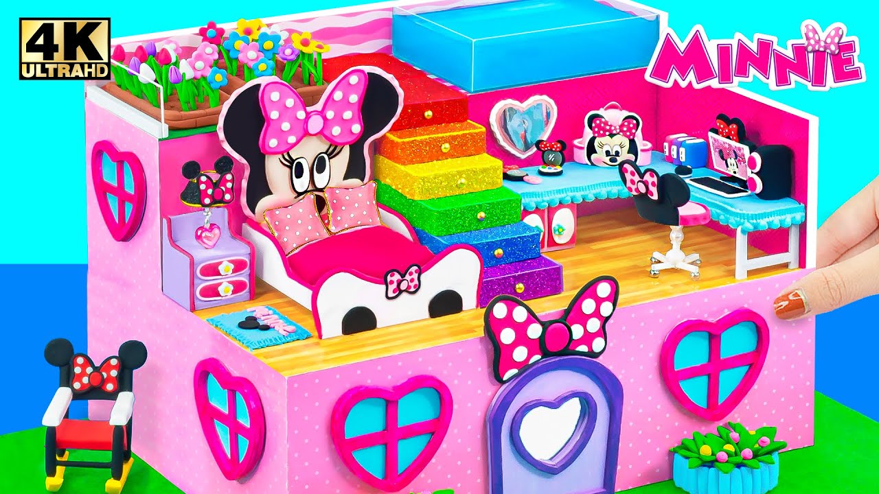 Build Disney Minnie Mouse House from Polymer Clay & Unboxing DIY Toys ...