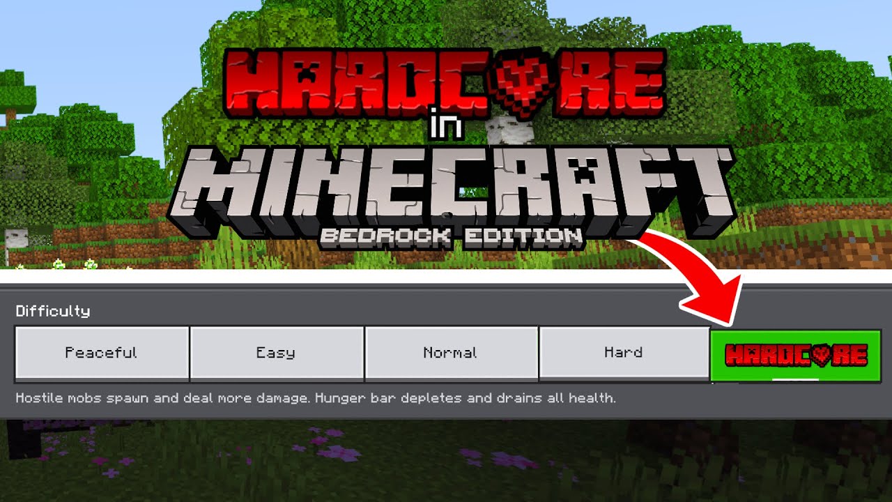 Its Official HARDCORE Mode is Coming To Minecraft Bedrock! - YouTube
